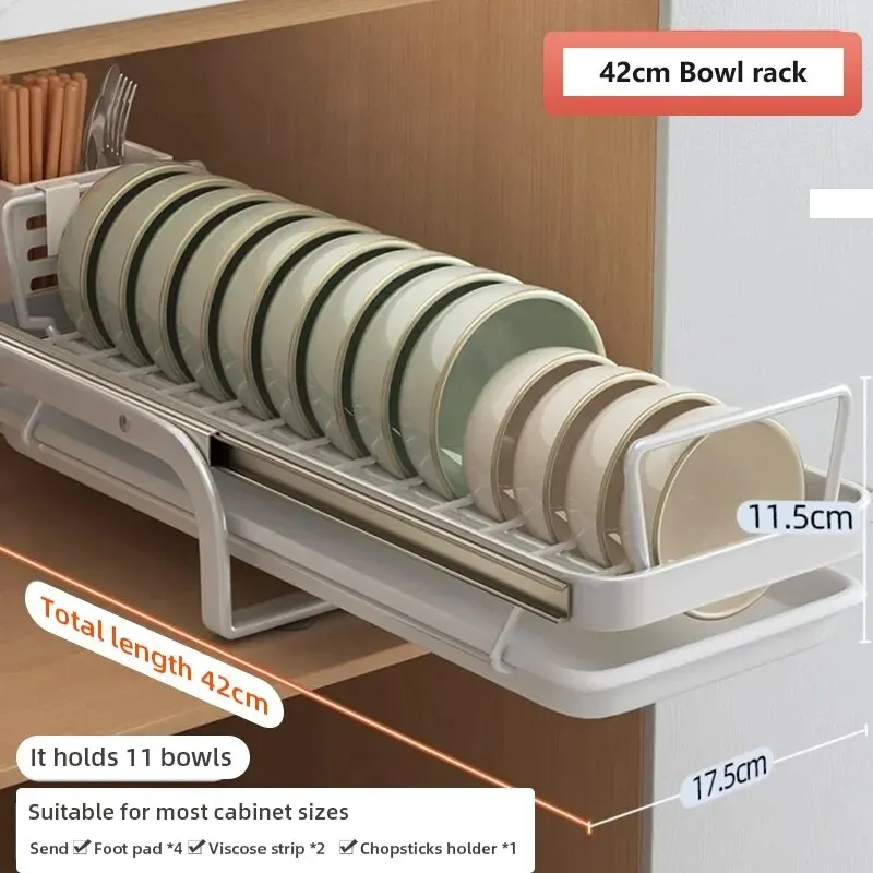 Dish Bowl Storage Rack Kitchen Pull-out Dish and B... – Vicedeal