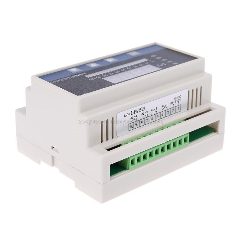 4-20mA DC input din type water liquid level pressure controller with 4 ways relay and DC24V ...
