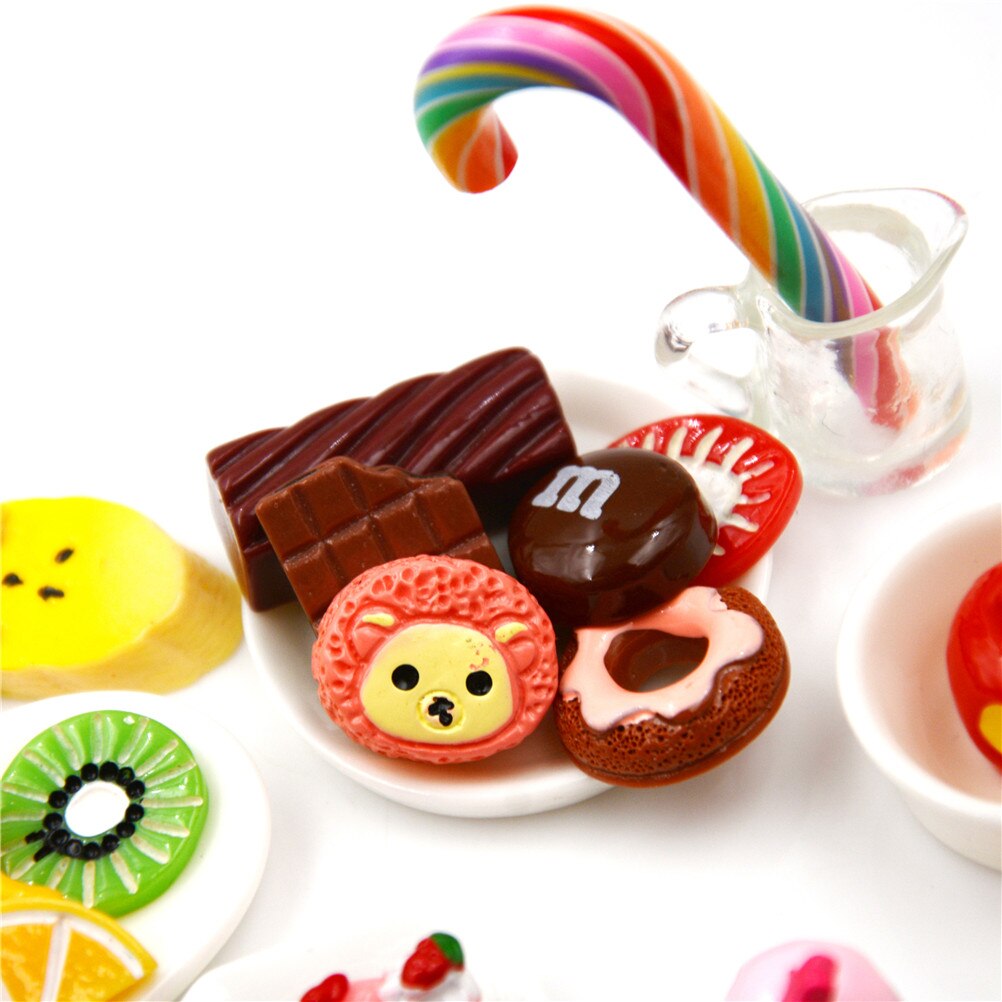 10pcs/lot colorful Cute simulation Resin Flatback ... – Grandado