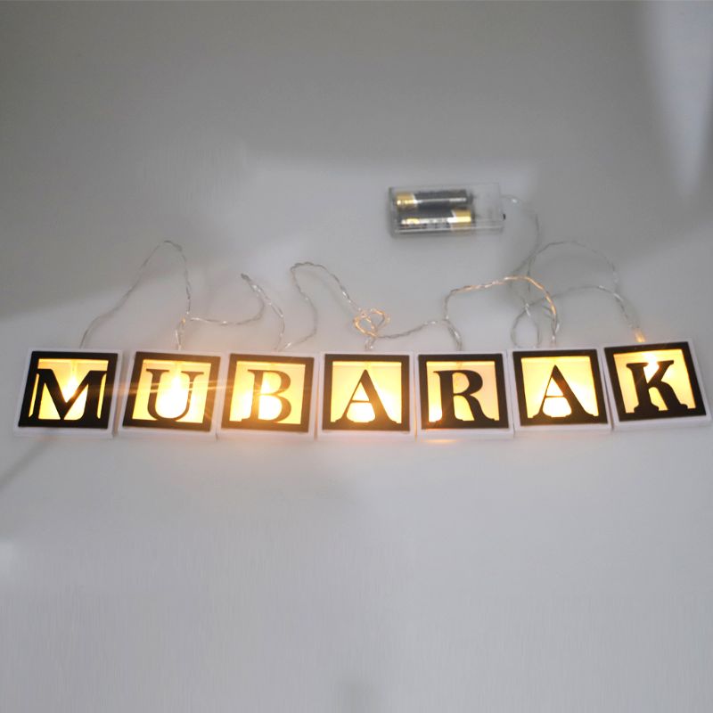 LED String Light Mubarak Decoration Ramadan Lamp H... – Grandado