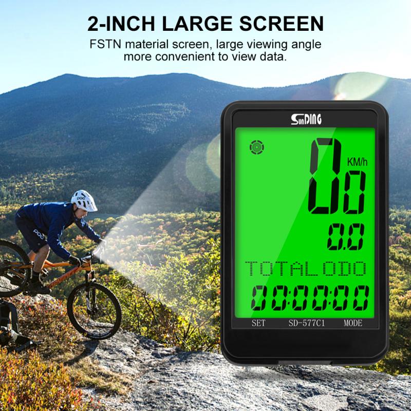 Sunding Fiets Draadloze Stopwatch Met Groot Scherm... – Vicedeal