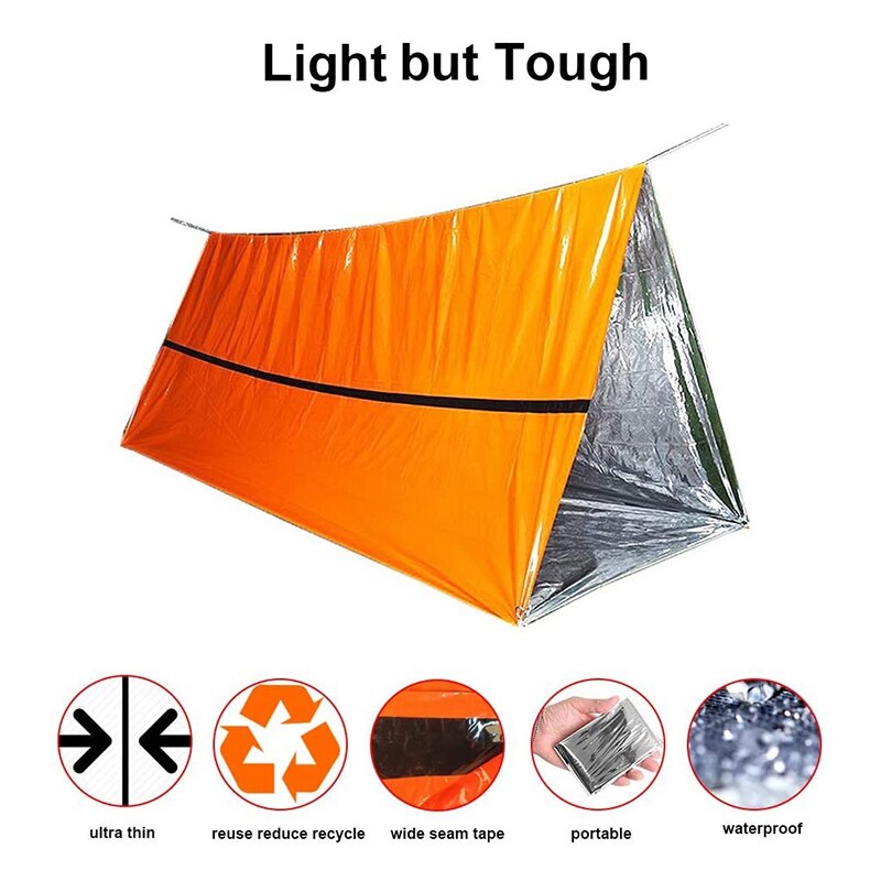 2 Person Survival Emergency Tent - Waterproof Ther... – Vicedeal