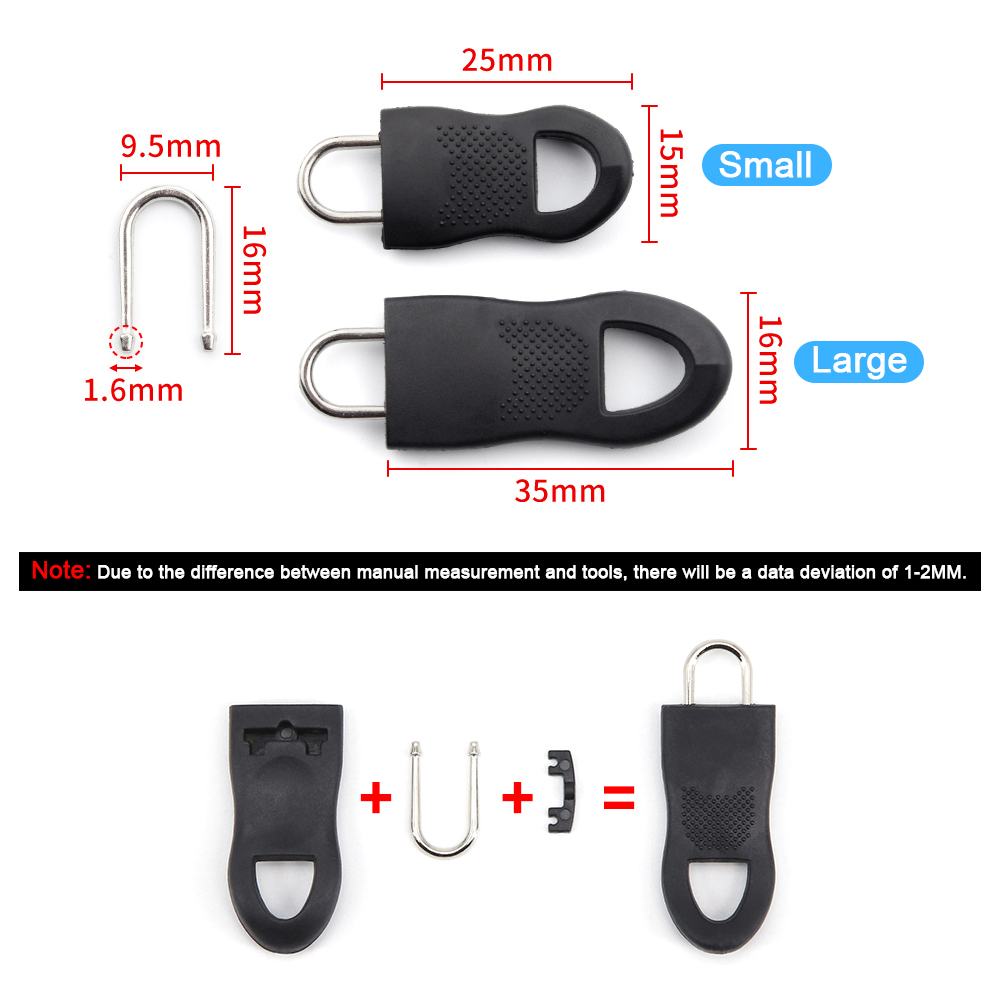 Universal replacement zipper pull head repair kit ... – Grandado