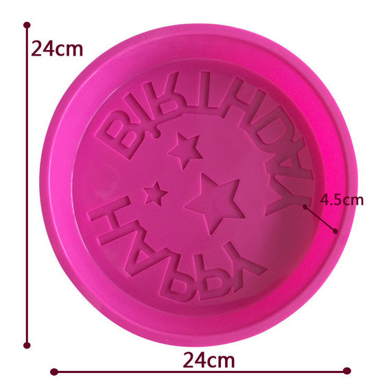 High temperature Round 24cm Happy birthday big cak... – Vicedeal