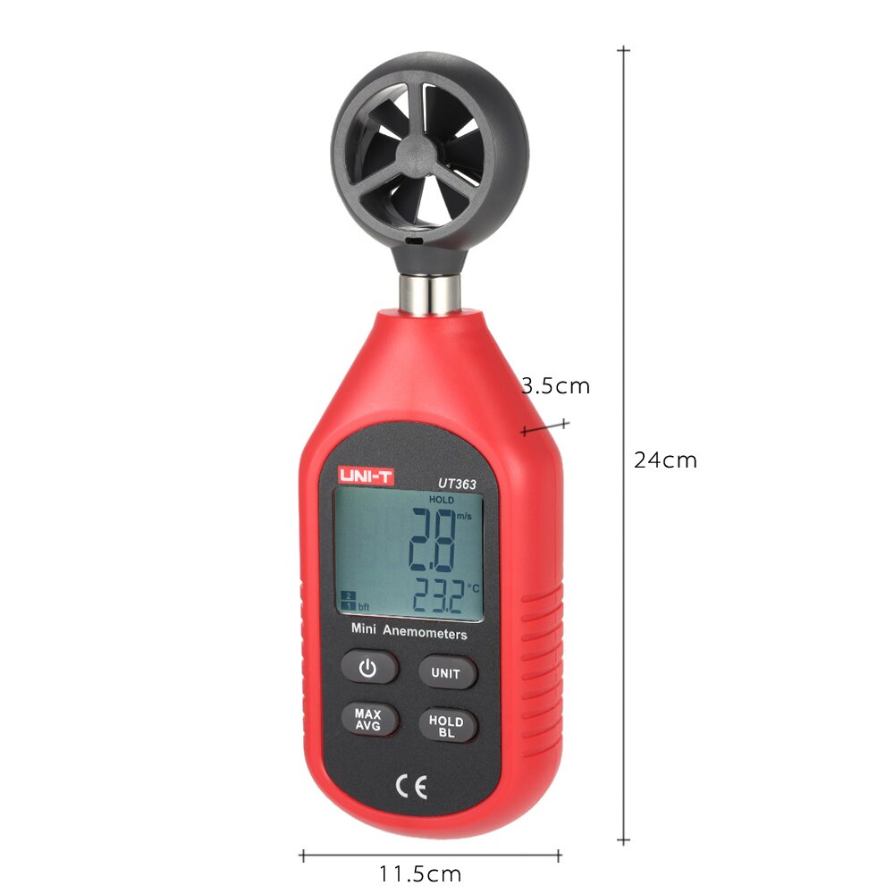 UT363 Mini bluetooth Digital Anemometer Temperatur... – Vicedeal