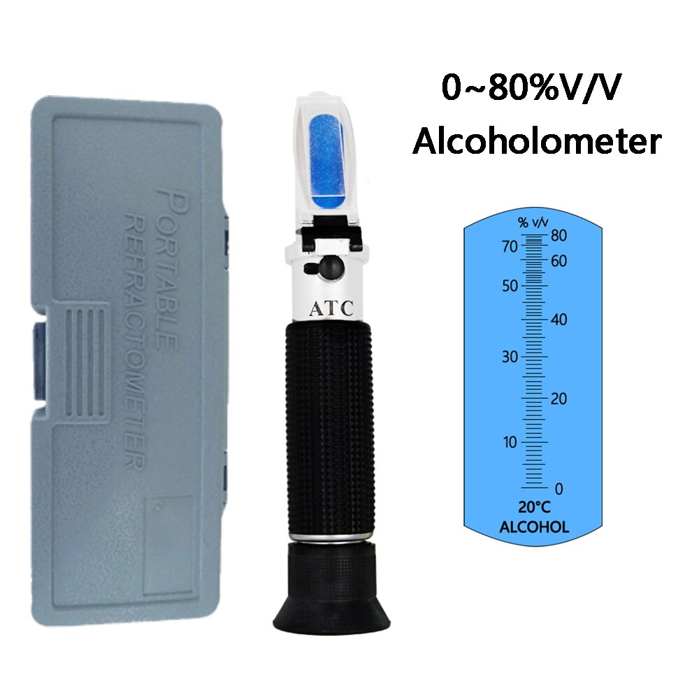 Alcohol Refractometer 0-80%V/V Alcoholometer Alcoh... – Grandado