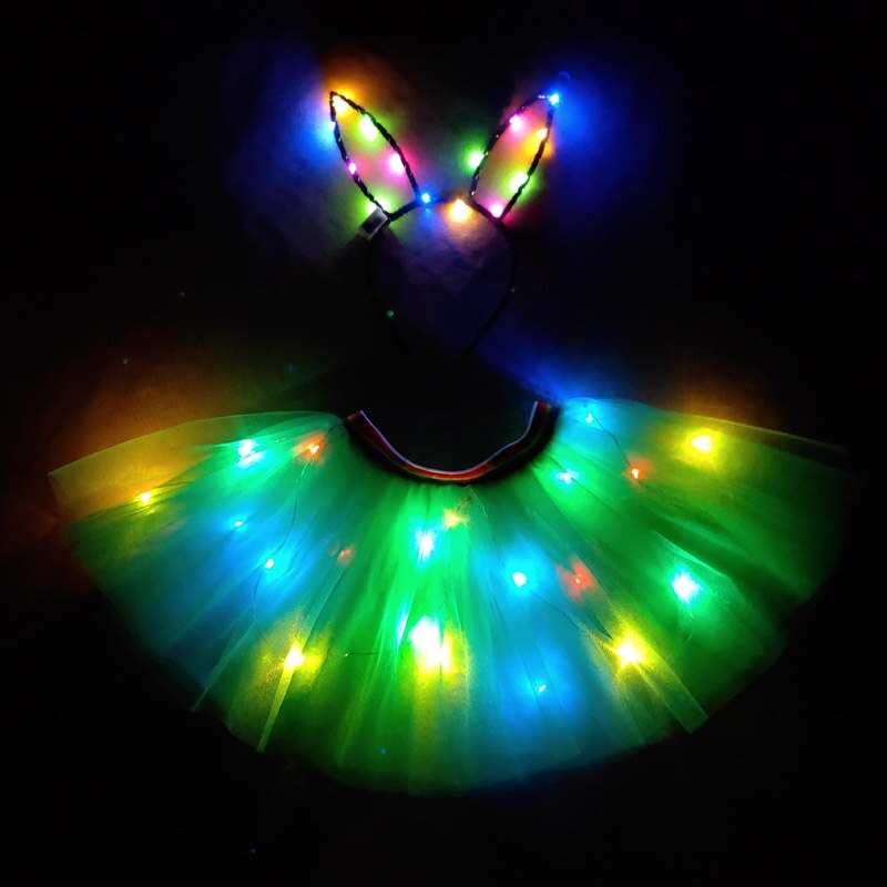 Light Up Girls Kids Clothes Shiny Star Princess Pa... – Vicedeal