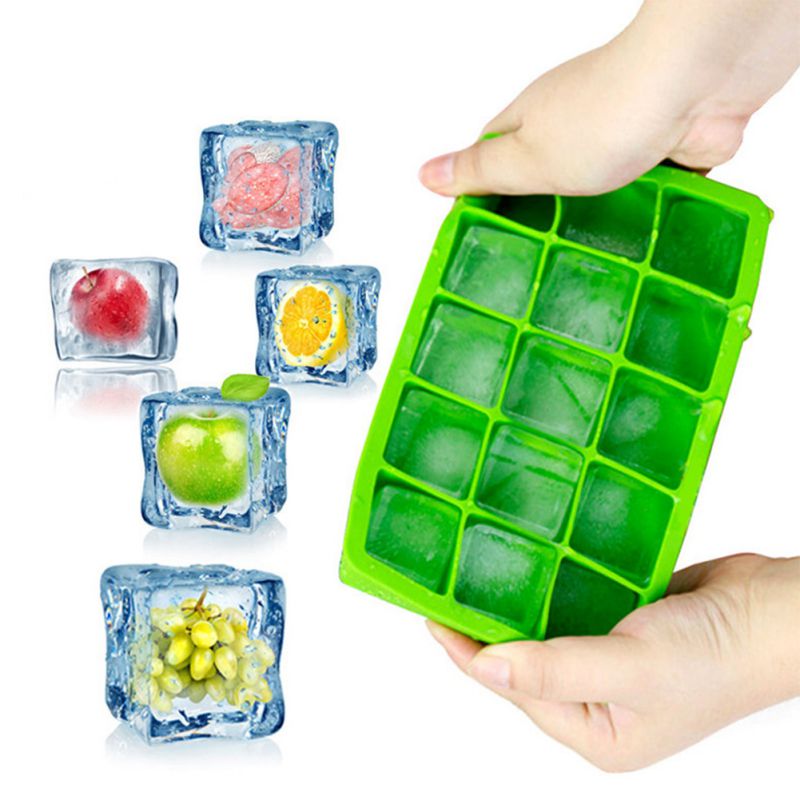 15 Grid Silicone Ice Cube With Lid Eco-Friendly Ca... – Grandado