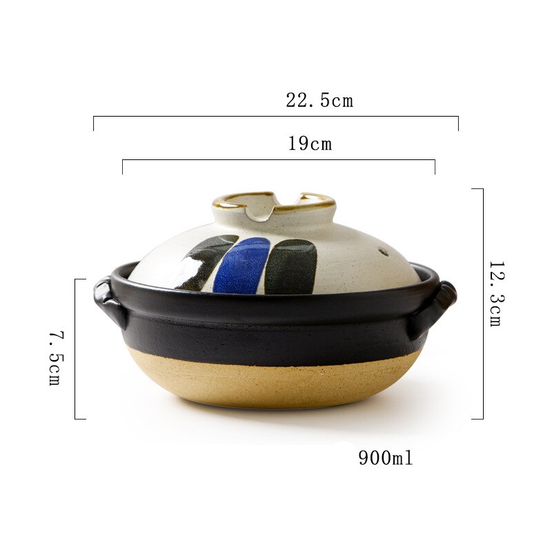 Japanese Ceramic Casserole Stew Pot With Lid Clay ... – Grandado