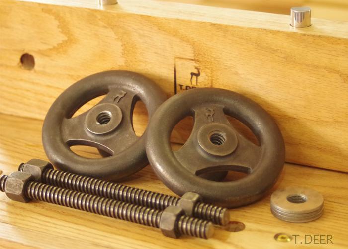 1 pair 5“ Cast iron handwheel for Moxon Vise, T.DE... – Vicedeal