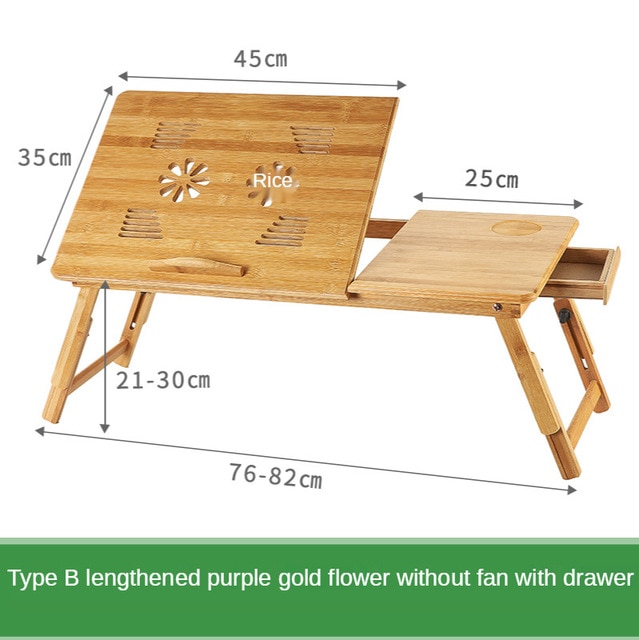 Simple portable bamboo notebook computer desk adju... – Vicedeal