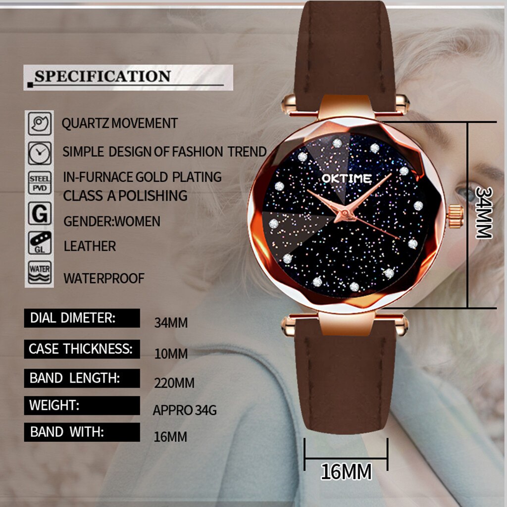 Zegarek Femme Luxury Brand Women Starry Sky Watch ... – Grandado