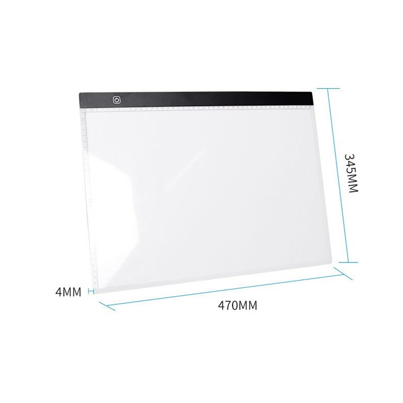 A3 Dimmable LED Drawing Copy Pad with Scale USB Po... – Vicedeal