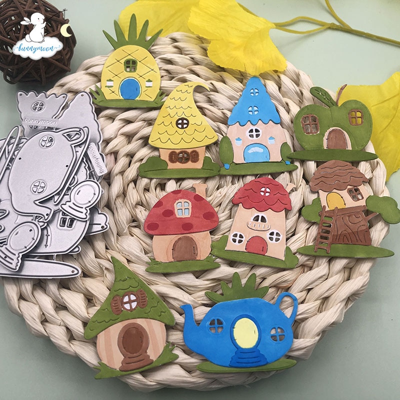 Bunnymoon Nette Häuser Schablone Metall Schneiden ... – Vicedeal