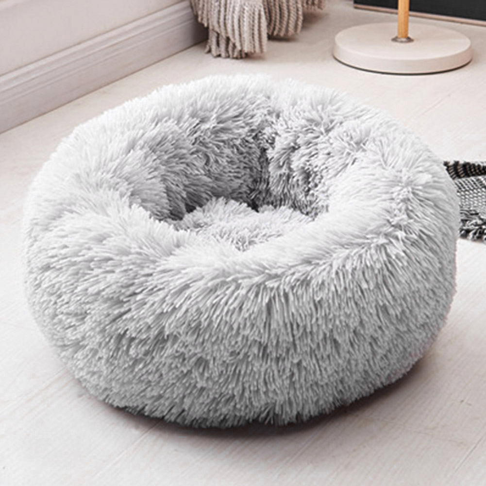 Round Plush Dog Bed House Winter Warm Sleeping Bag... – Grandado