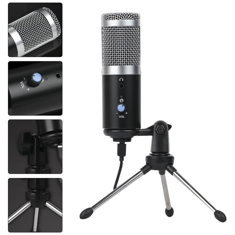 1 Set USB Microphone Computer Recording Condenser ... – Grandado