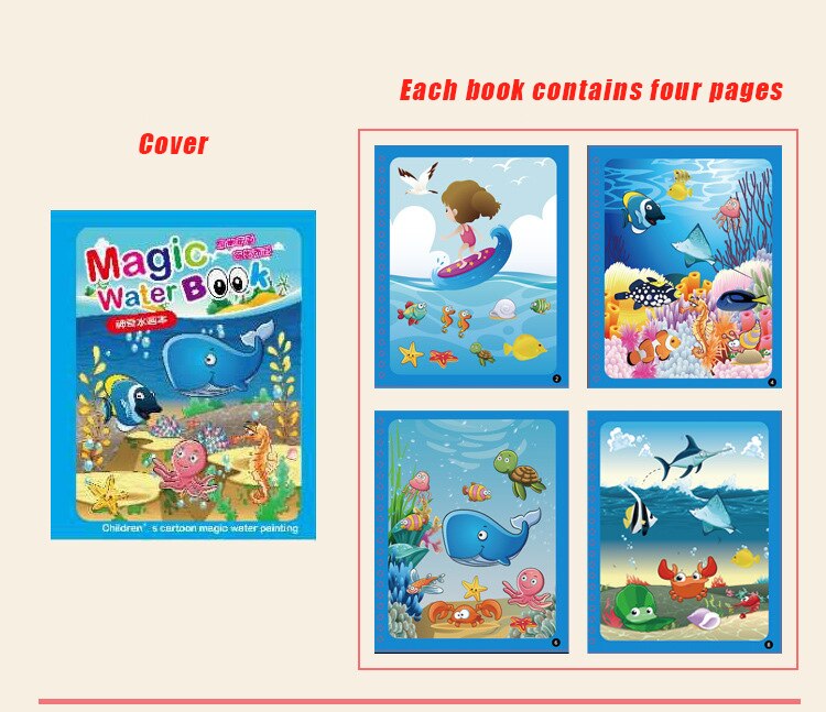 Magical Water Painting Coloring Drawing Book for K... – Grandado