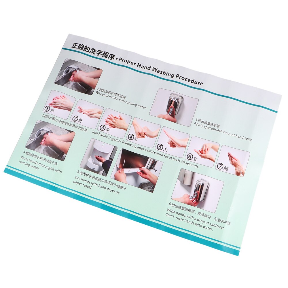 Standard Hand Washing Sticker Steps Reference Post... – Grandado