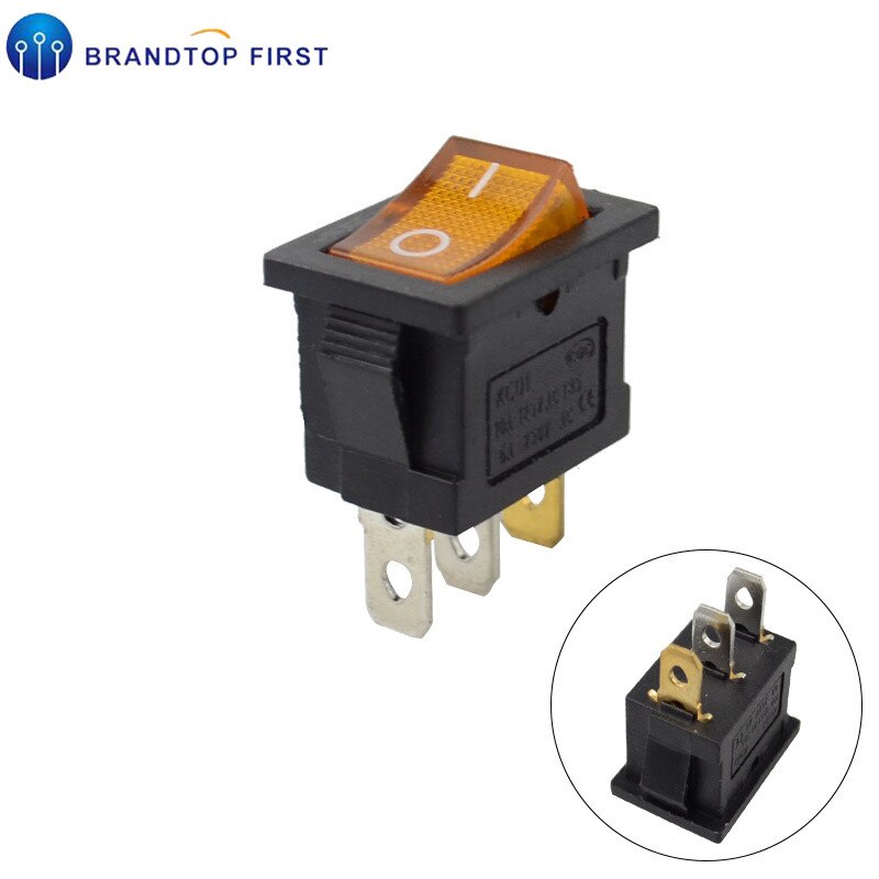 1Pcs KCD1 3Pin Boot Auto Rocker Switch 6A/10A 250V... – Vicedeal