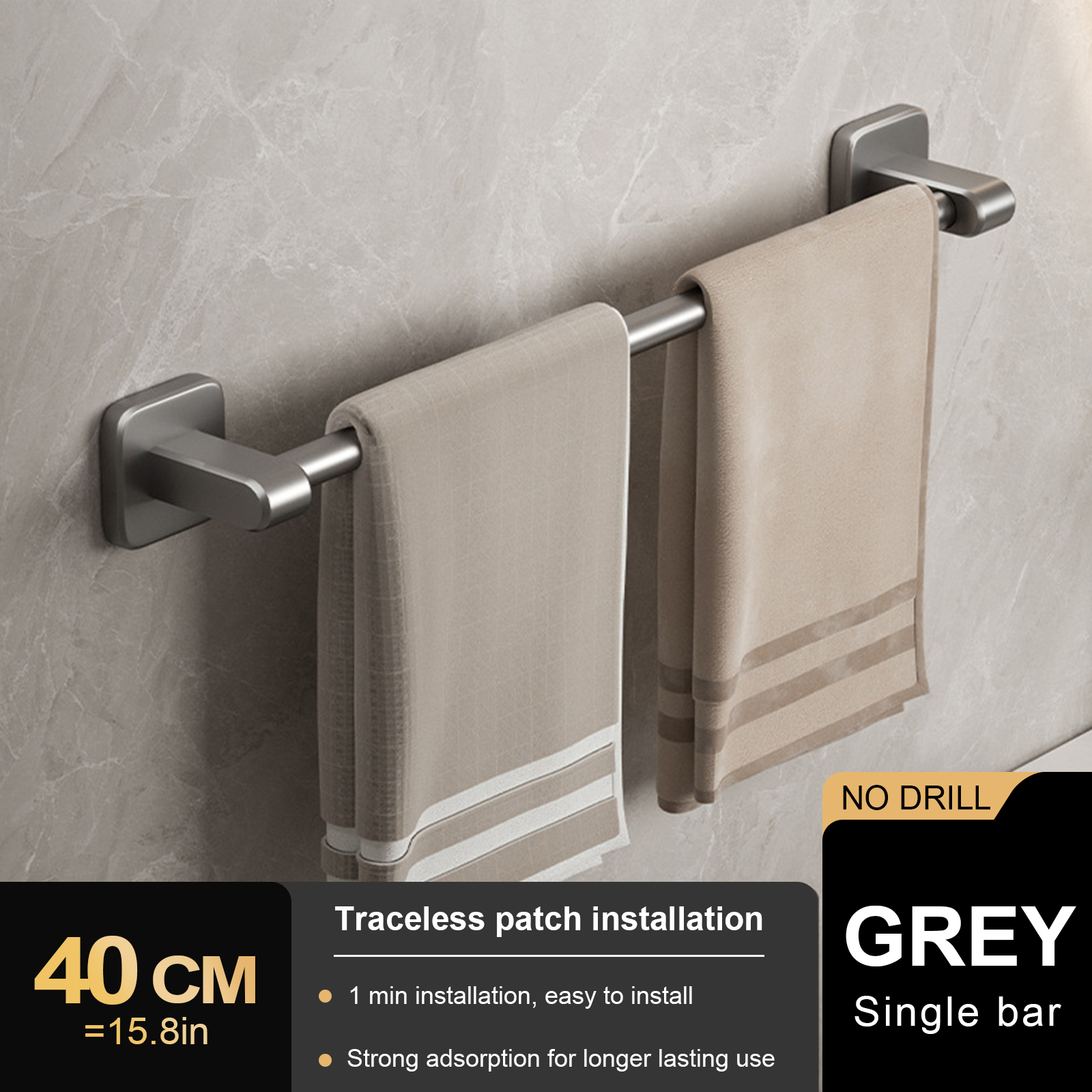 Bathroom Hand Towel Rack Towel Holder Wall Mount N... – Grandado