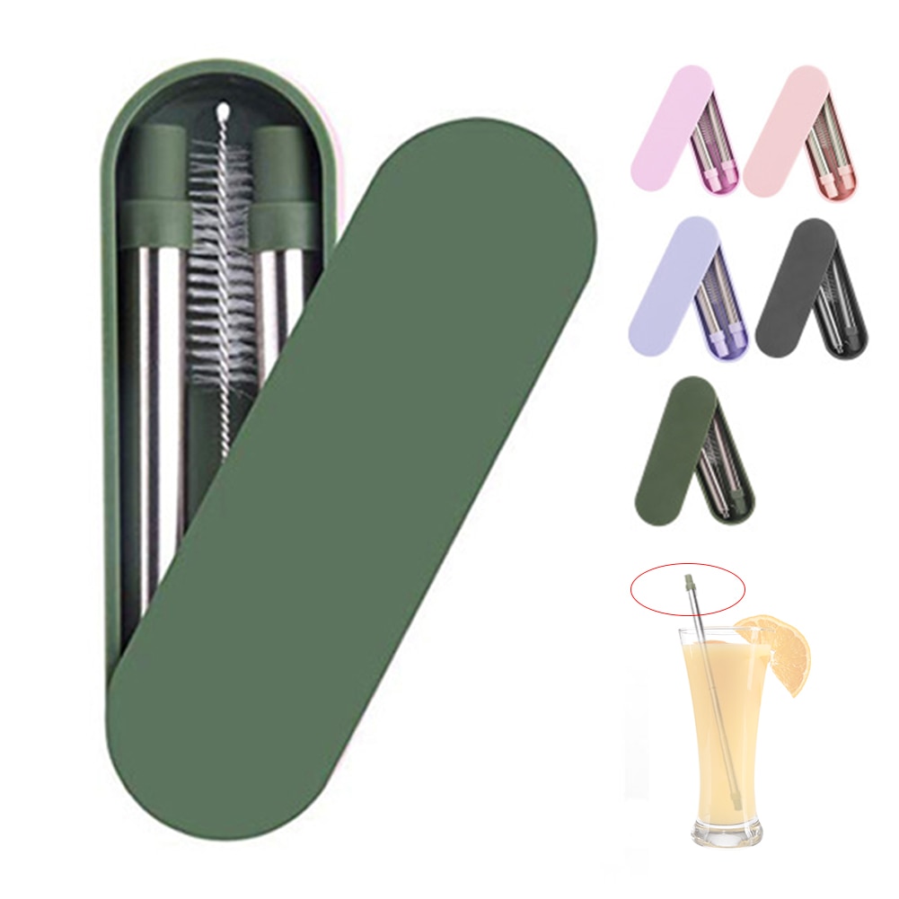 Portable Reusable Collapsible Drinking Straws Stai... – Grandado