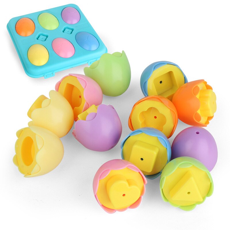 6pcs Matching Eggs Set Color & Shape Sorter Recogi... – Grandado
