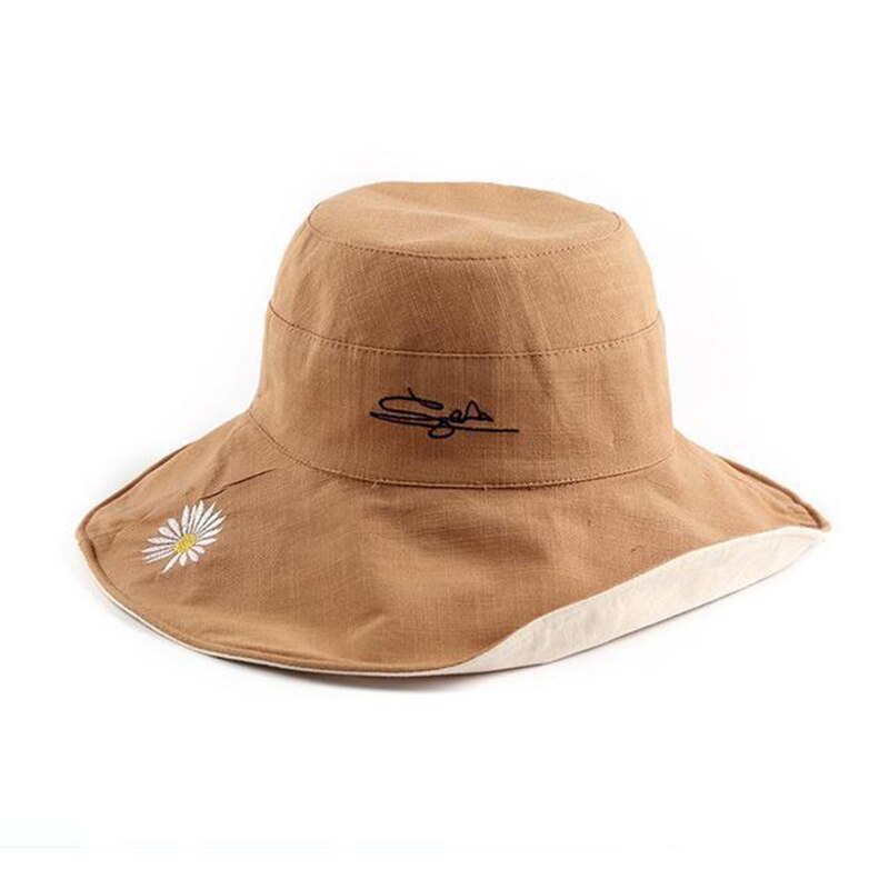 Gorra de Sol de algodón con cubo de ala ancha para... – Grandado