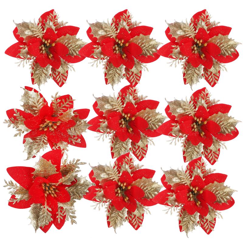 24Pcs Kerst Simulatie Bloem Kunstmatige Decoratiev... – Grandado