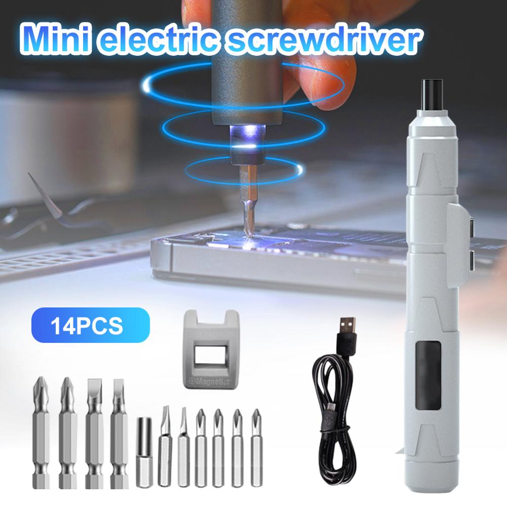 Usb 14Pcs Mini Elektrische Schroevendraaier Set Sm... – Vicedeal