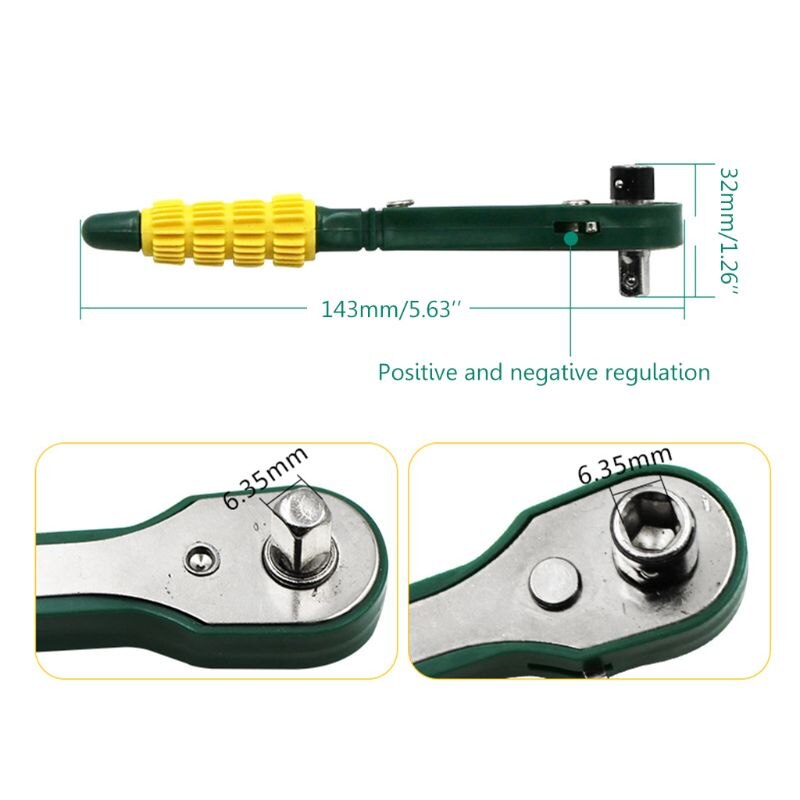 Mini Rapid Torque Ratchet Socket Wrench 1/4 Head S... – Grandado