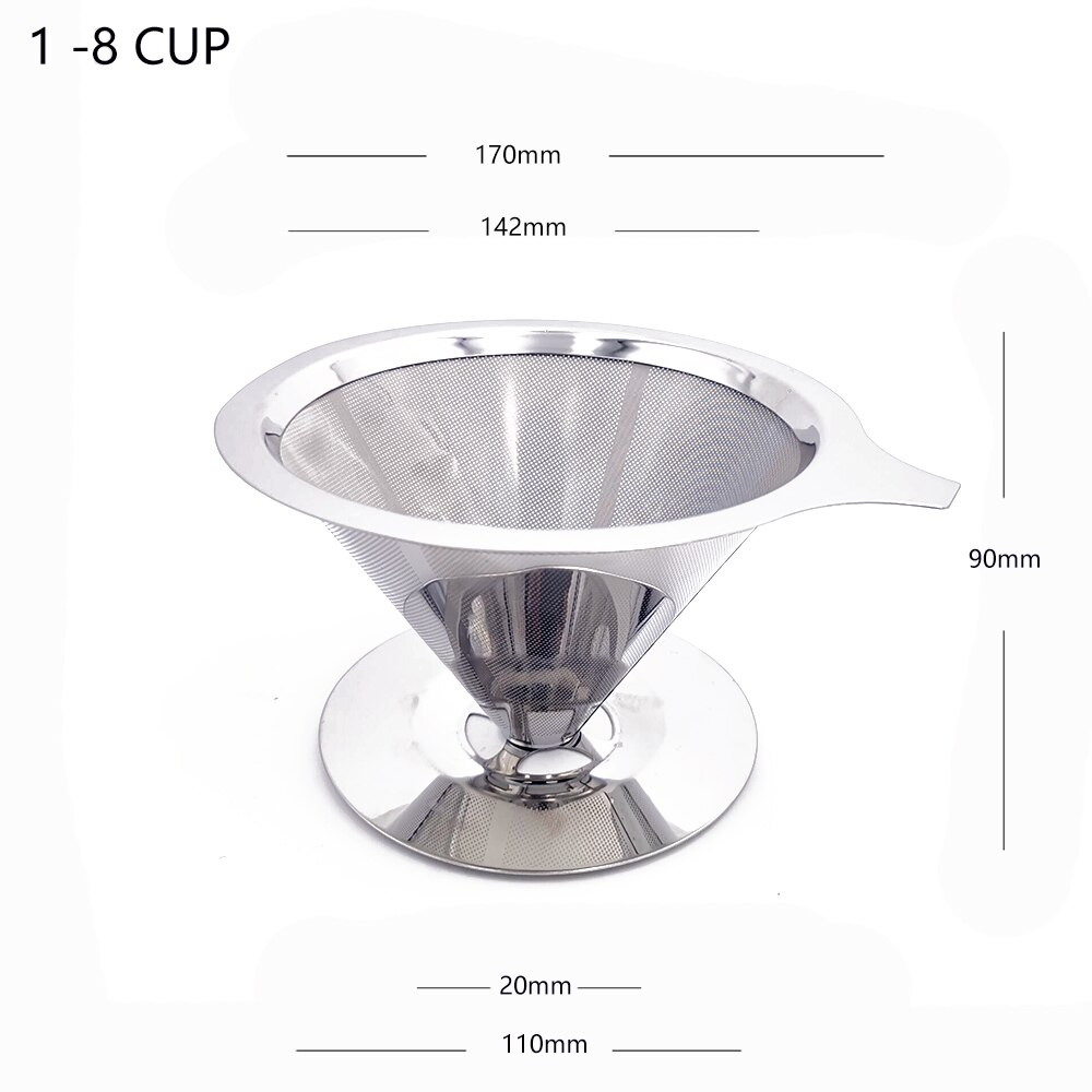 Reusable Coffee Filter Stainless Steel Holder Doub... – Grandado