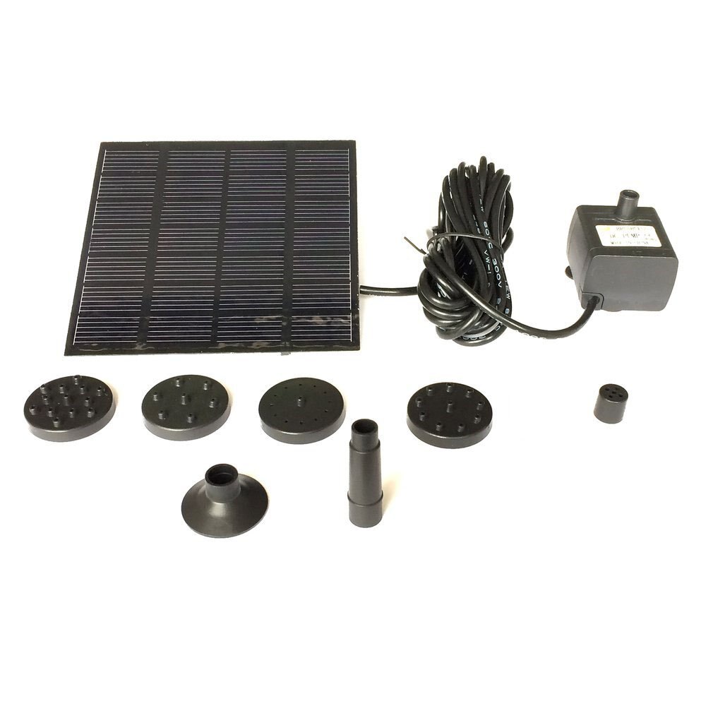 Square Shape Solar Panel Water Pump Kit Fountain P... – Grandado