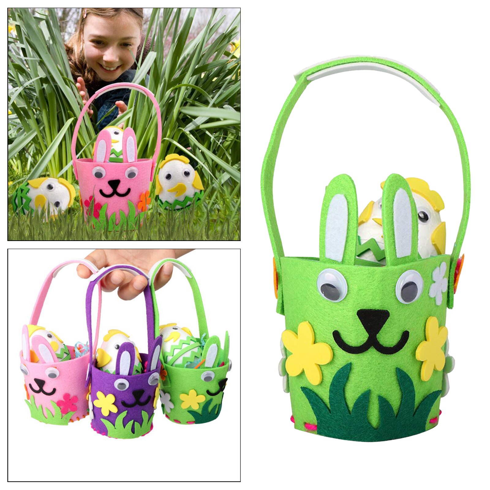 Easter Bunny Baskets Bags, Easter Egg Hunt Bunny B... – Grandado