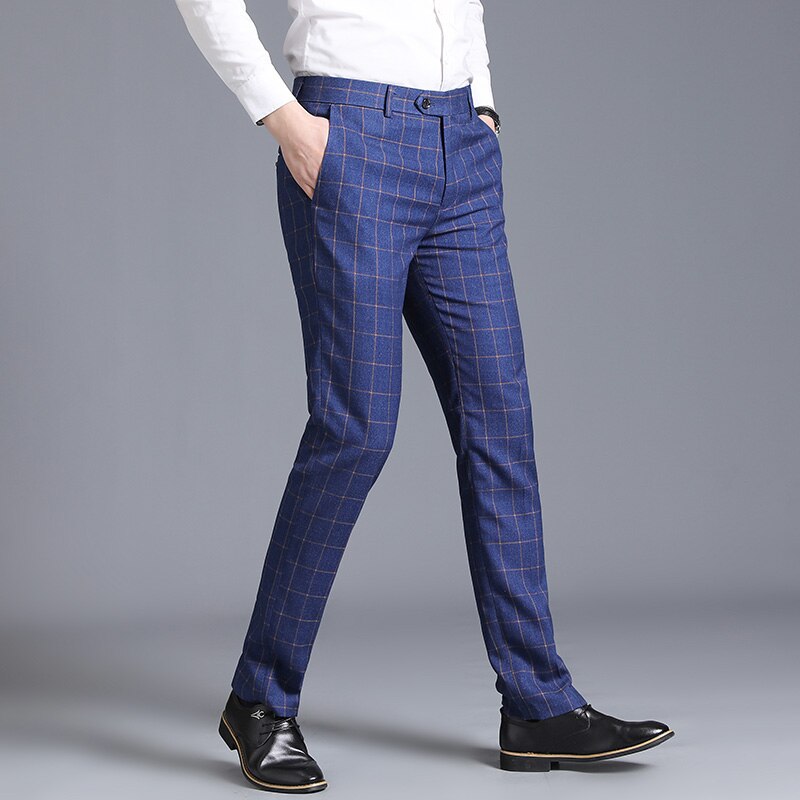 Classic Suit Pant Men Men Pure Color Business Form... – Vicedeal