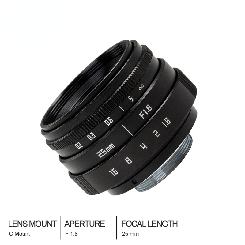 25Mm F1.8 Mini Cctv C Mount Groothoek Optische Len... – Grandado