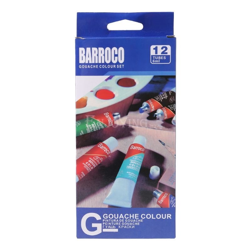 12 Colors Gouache Paint Tubes Set 6ml Draw Paintin... – Grandado