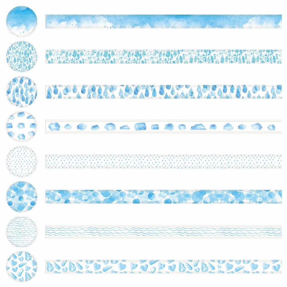 32 pcs/Lot Blue color masking tape 15mm decoration... – Grandado