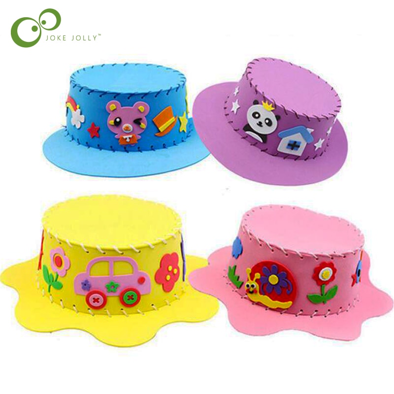 EVA Foam Paper Weaving Hat Flowers Animals Pattern... – Grandado
