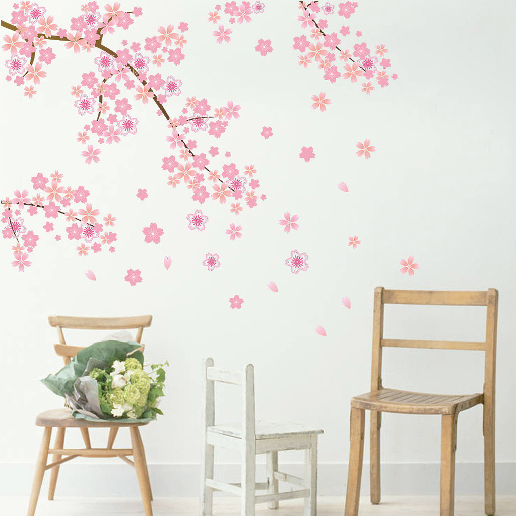 Sakura Flower Cherry Blossom Tree Removable Wall S... – Grandado