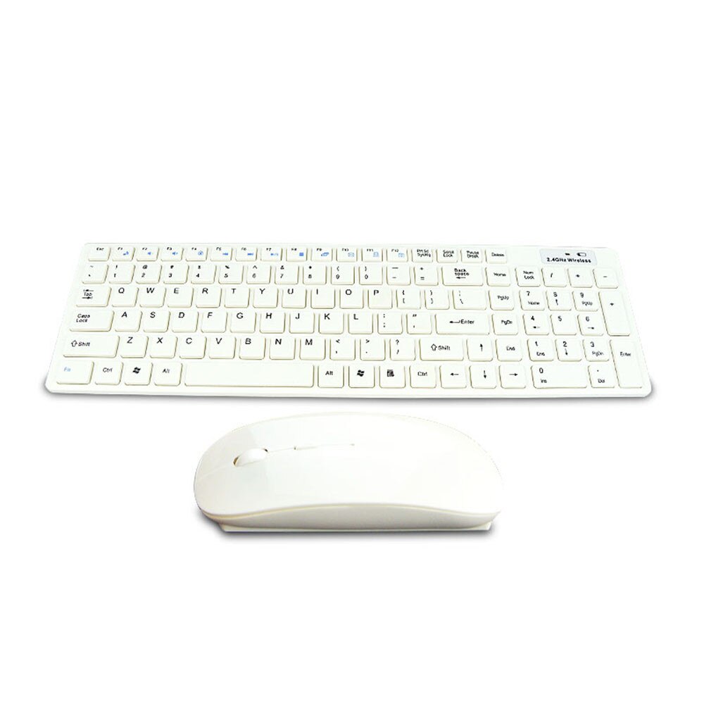 Ultra thin White 2.4G Cordless Wireless Keyboard +... – Vicedeal