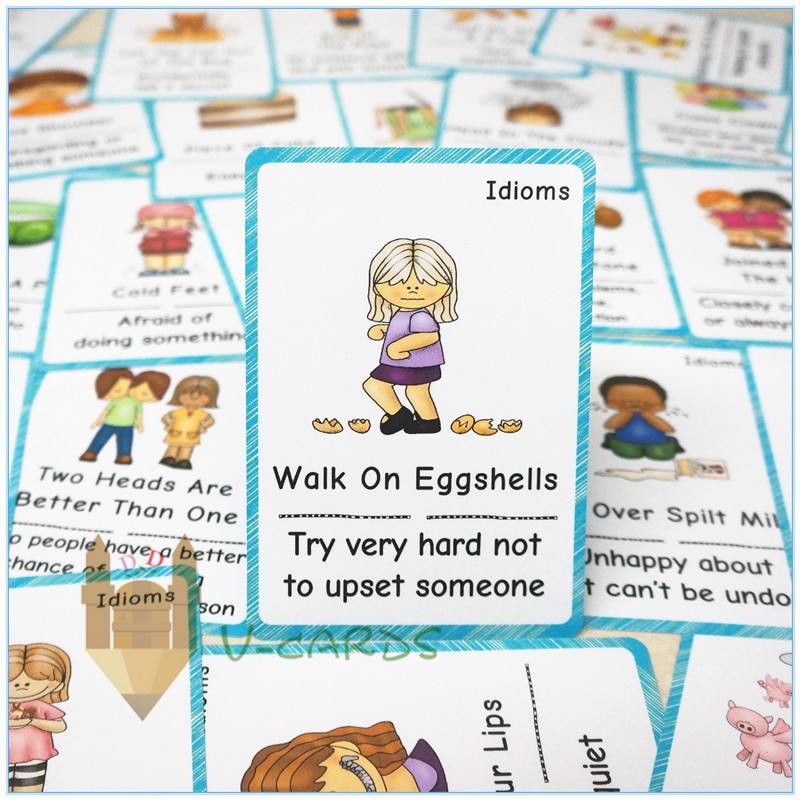 16Pcs/Set Idioms Flashcards Memory Game 32 Sentenc... – Grandado