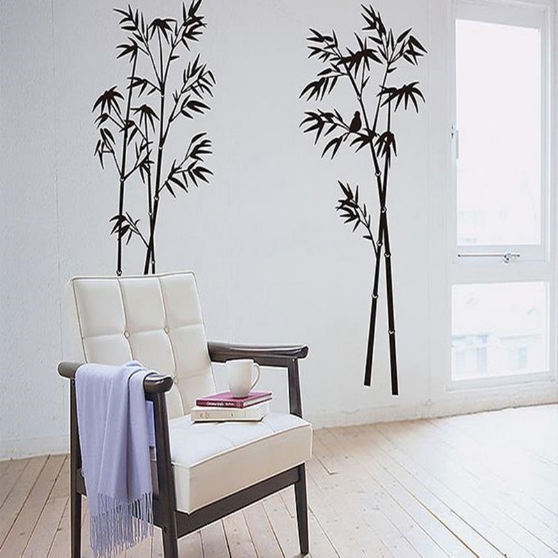 Black Bamboo Wall Stickers For Home Decor Living R... – Grandado