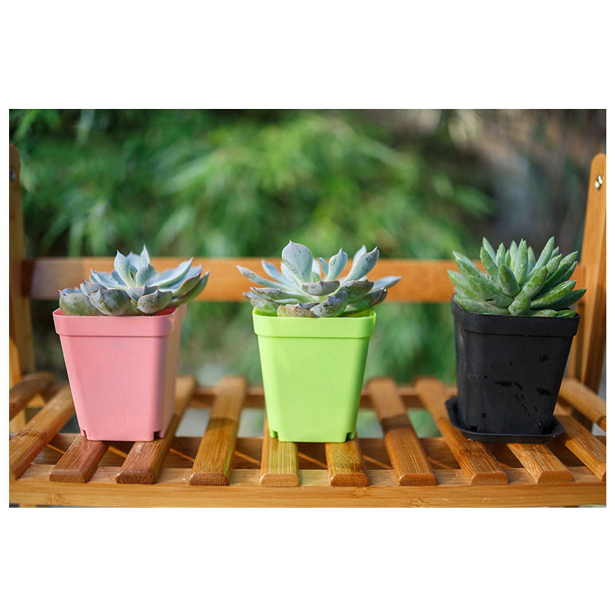 6pcs Thicken Flower Pots Square Planters Pot Trays... – Grandado