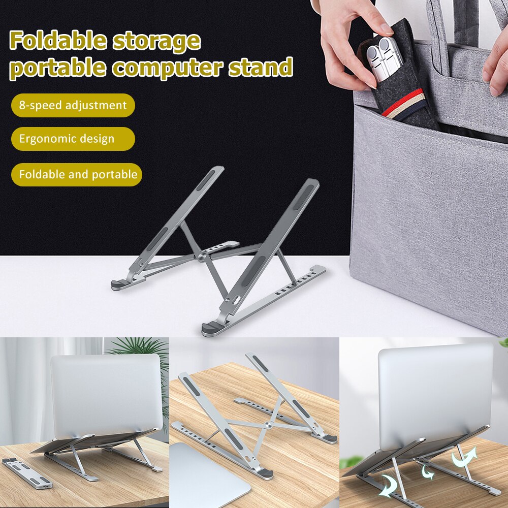 Foldable ABS Laptop Tablet Stand Portable Desktop ... – Grandado