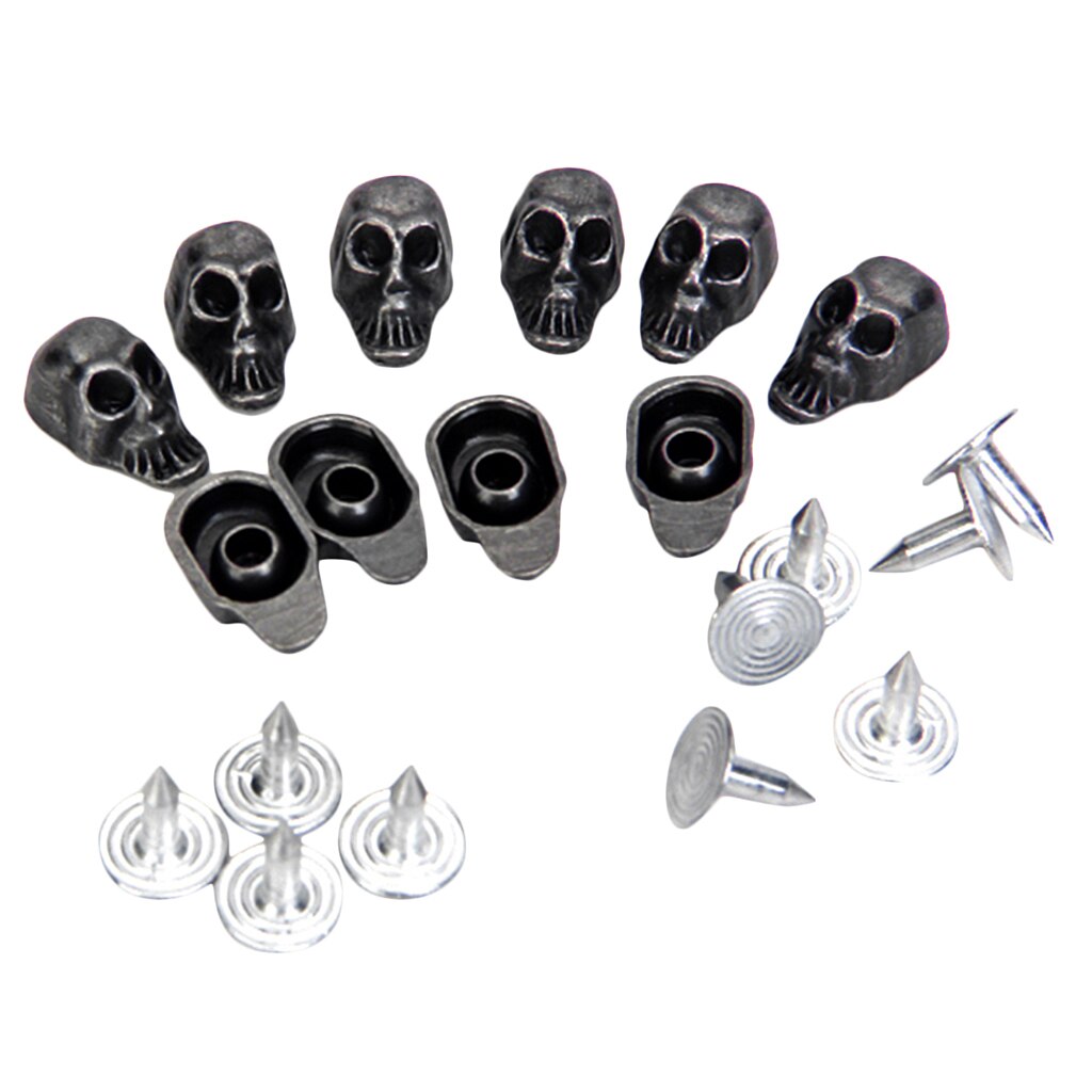 10 Sets Black Color Skull Rivets Spike and Studs M... – Grandado