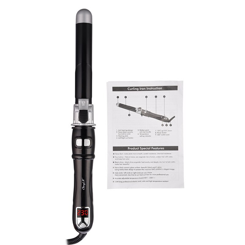 Auto Rotating Hair Curler 28mm Ceramic LCD Digital... – Grandado