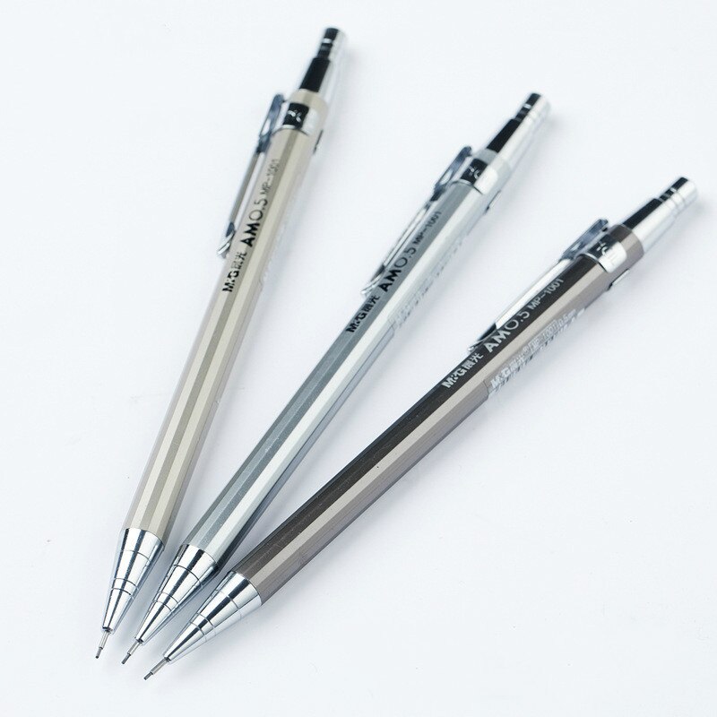 1pcs Silver Metal Mechanical Pencil 0.5mm 0.7mm Le... – Grandado