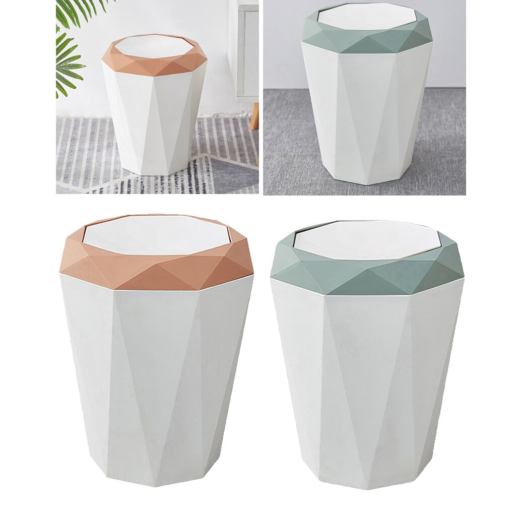 2 Pack Modern Home Waste Rubbish Garbage Bin Trash... – Grandado