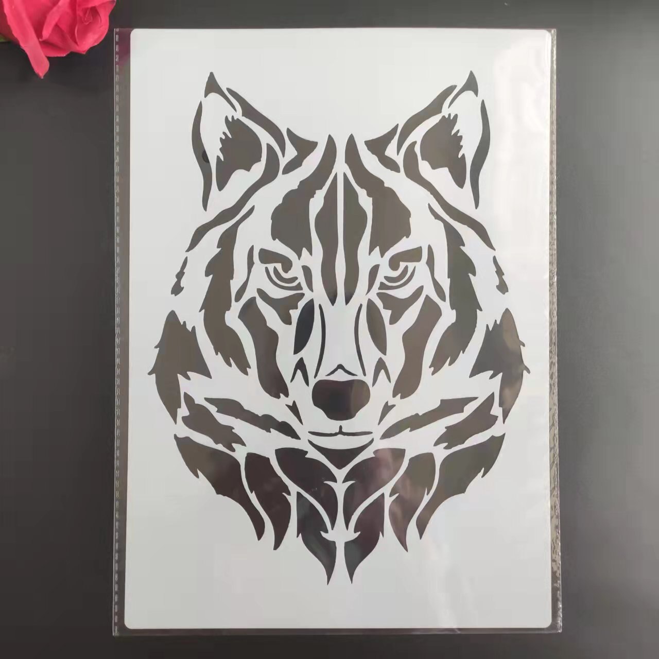 4pcs / set A4 Mandala Wolf Stencils Painting Color... – Vicedeal
