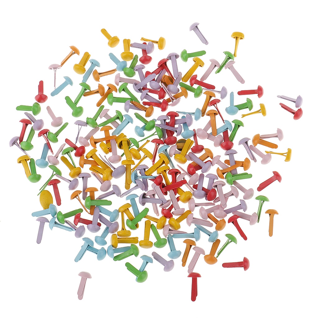 600 Pieces Mini Round Scrapbooking Craft Iron Brad... – Vicedeal